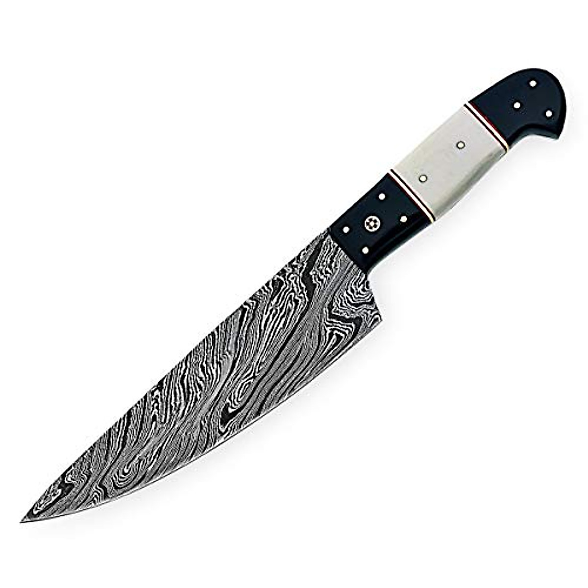 Professional Handmade Chef kitchen Knife 12 Inch Genuine Damascus Kitchen Cutlery Knife Damascus Steel Cutting Vegetable Meat Cleaver Kitchen Damascus Chef Knife, Great Gift CHF-29