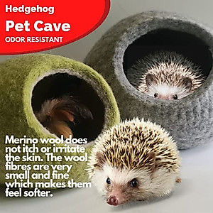 Guinea Pig Hideout, Hamster Bed, Guinea Pig Bed, Dwarf Rabbit Bed, Bearded Dragon Bed, 100% Pure Wool Handmade, Hideout for Chinchilla Cave Bed for Small Pet Animal House Accessories