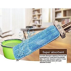 Guard 5 Pack Microfiber Mop pads, Mop Cleaning Pads Replacement Head for 15" Reveal Spay Mop,Great for Wet&Dry,Hardwood,Laminate and Tile Floor, Washable and Reusable,Fits Home and Commercial Use,Blue