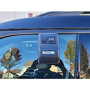 Omoft Corporation Key Holder Lock Box – 3 Digit Combination Lock Key Lock Box for Outside – Heavy Duty Solid Steel Lock Box for House Key, Car Key – Window Mount Installation Small Lock Box