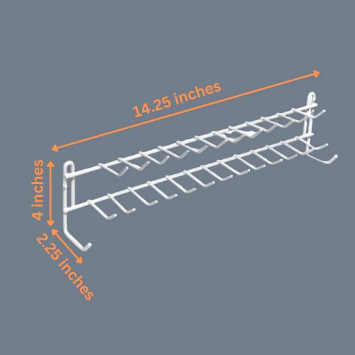 Evelots Closet Wall Mount Hanging Accessory Organizer Racks, Holds Belts, Ties, Scarves, Necklaces, Handbags, 27 Hooks, Holds 20 Lbs