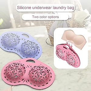 Bra Washing Bag for Laundry, BeauFairy Silicone Lingerie Bags for Washing Delicates, Mesh Bra Laundry Bags, Fits A-C Cup Bras, Anti Deformation Lingerie Bag for Washer/Dryer Machines, 003