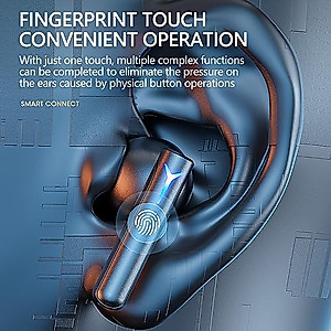 Wireless Earbuds Gaming Earbuds in Ear 5.3 Bluetooth Headphones Sport Ear Buds Bluetooth Earbuds Noise Cancelling Headphones Earphones Wireless Long Esports Cool Stuff Birthday Gifts (Blue)