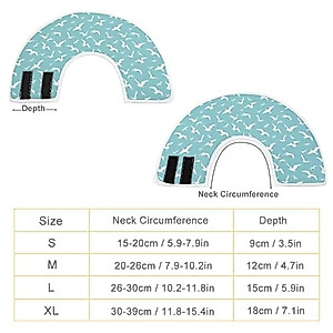 Cute Seagulls Soft Dog Cone Collars Protective Adjustable Cat Recovery Collar to Stop Licking L