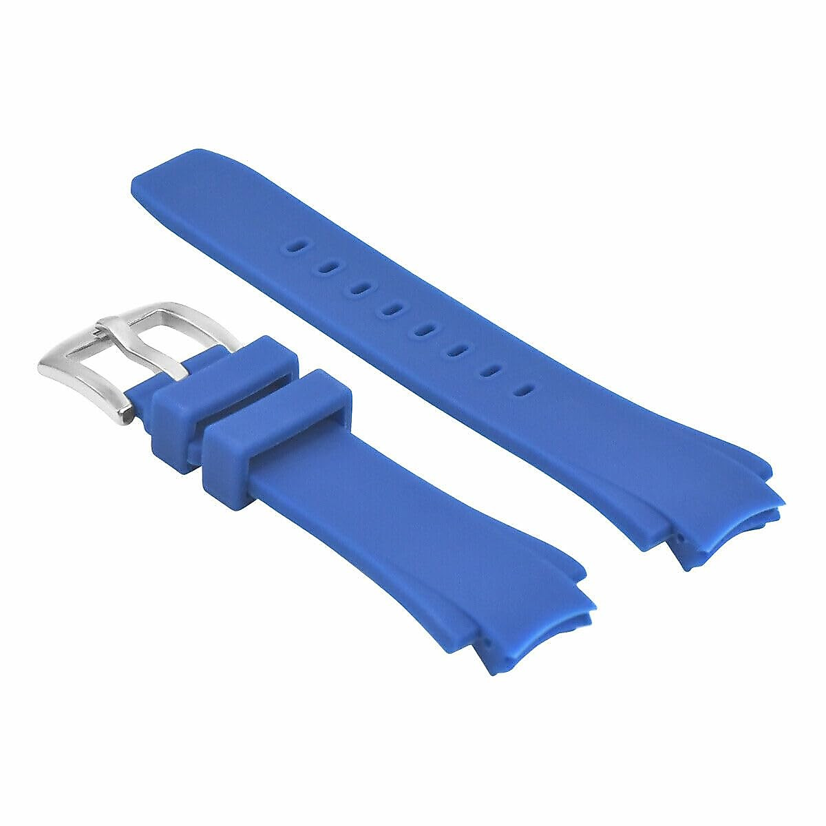 Ewatchparts 26MM RUBBER BAND STRAP COMPATIBLE WITH IWC AQUATIMER 3719, 371918 WATCH FAMILY CHRONO BLUE