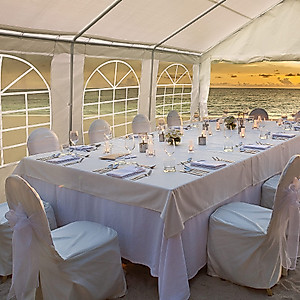 YITAHOME 16x32FT Party Tent Heavy Duty Wedding Tent Event Shelters Outdoor Canopy Upgraded Galvanized Steel Carport with Removable Sidewall Windows for Commercial and Parties (White)