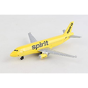 Daron Spirit Airlines Single Die-Cast Plane , Yellow