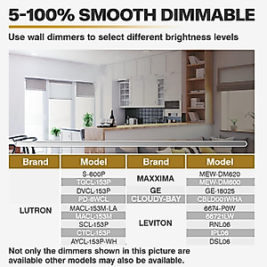 POWERASIA 12 Pack 5/6 Inch LED Can Lights Retrofit Recessed Lighting, 5CCT 6 Inch Recessed Lights Selectable 2700K-6000K Dimmable, 12W=75W, 1200LM Downlight with Metal Smooth Trim-ETL and Energy Star