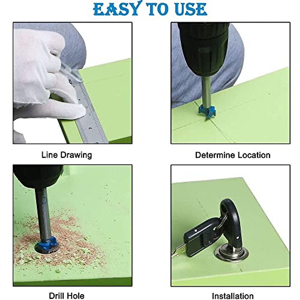 Utoolmart Forstner Drill Bits, 30mm/1.12 Inch Cemented Carbide Wood Cutter Tool, Round Shank Woodworking Hole Saw Cutter, Length: 125mm (Blue)