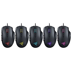 Razer RZ01-01610100-R3U1 Naga Chroma - Ergonomic RGB MMO Gaming Mouse- 12 Programmable Thumb Buttons & 16,000 Adjustible DPI
