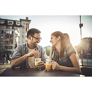 STAINLESS STEEL 3-WAY PERSONAL POCKET STRAW, Reusable, Portable, 3 Sizes, Stainless-Steel Drinking Straws, with Silicone Connecting Sleeve, Cleaning Brush, and Carrying Case for Personal Use