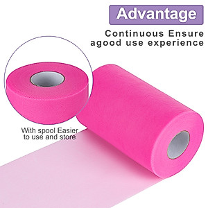 White Tulle Fabric Rolls 6 Inch by 100 Yards (300 feet) Tulle Roll Spool Fabric for DIY Tutu Skirt Baby Shower Birthday Party Wedding Decorations Christmas Craft Supplies (White)