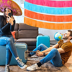 Taiyin 12 Pcs Mexican Fringe Garland Mexican Party Pastel Garland Mexican Party Decorations Cinco De Mayo Party Decorations for Mexican Theme Party Fiesta Party Cinco De Mayo Party