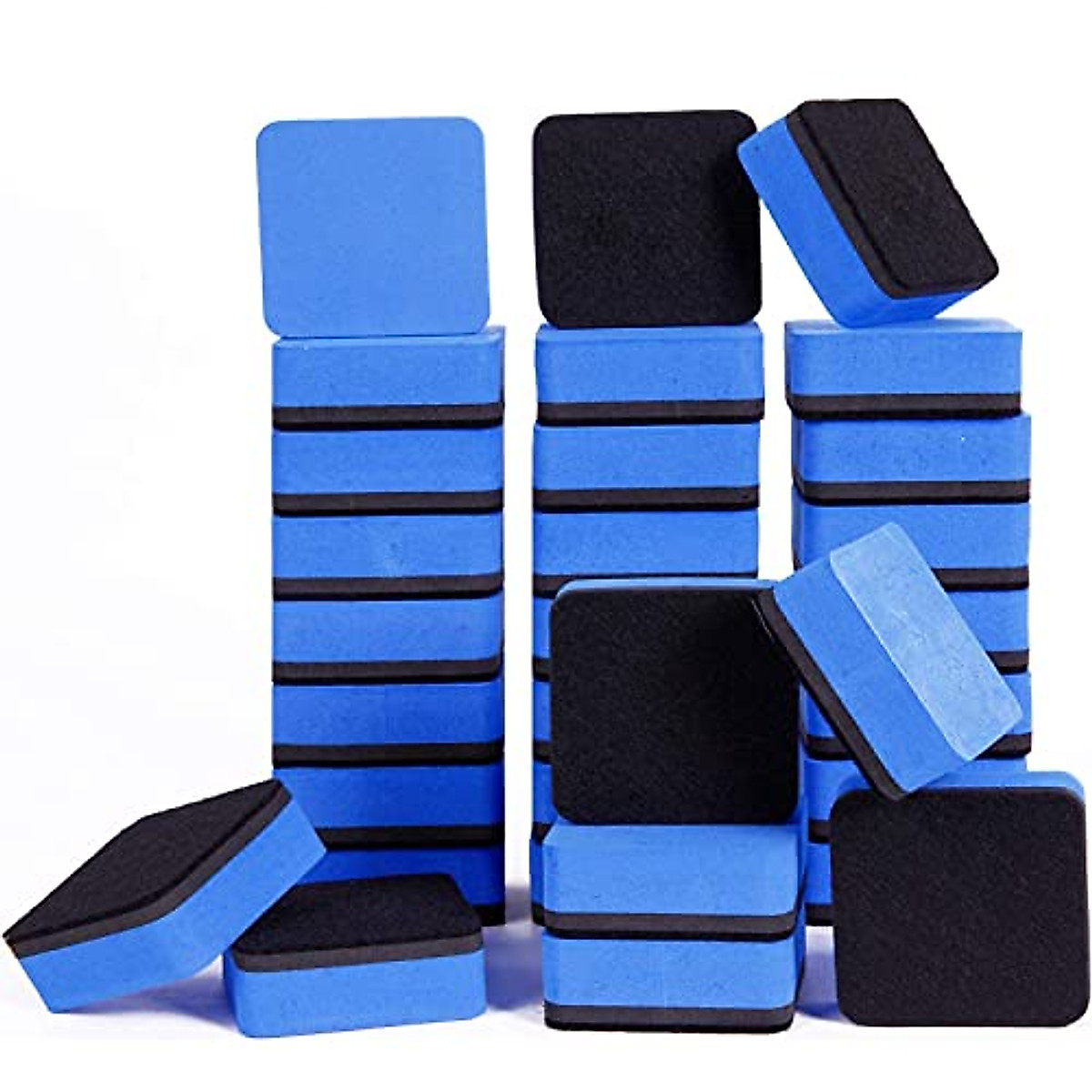 Dry Erase Erasers, 36 Pack Magnetic Whiteboard Eraser Chalkboard Eraser Dry Eraser for Classroom Office and home (Blue)