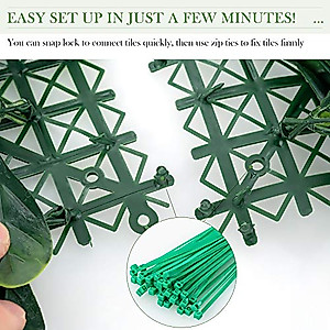 Giantex 12PCS 20x20inch Artificial Boxwood Panels Garden Privacy Fence Screen, 33.3 Sq.ft Faux Greenery Wall Privacy Hedge for Wedding Decor Fence Backdrop, Patio Topiary Hedge Protective Screen