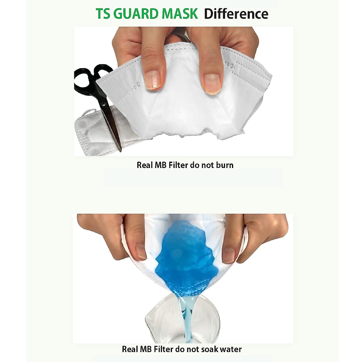 INT 【 10 Pack 】 TS KF94 Certified, Fresh Guard Safety Face Mask, Tri-Folding Style, 3D-Ergonomic Design, Individually Single Packs, White Color, Made in Korea. KF 94