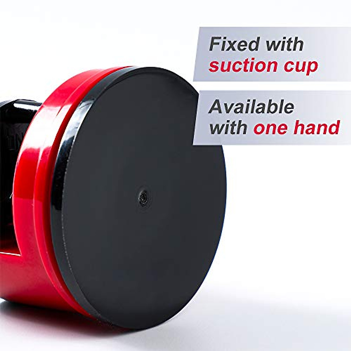 Knife Sharpeners, Mini Knife Sharpener with Suction Base, Pocket Knife Sharpeners Suitable for Most Blade Types, Small Knife Sharpener for Kitchen and Camping, Red