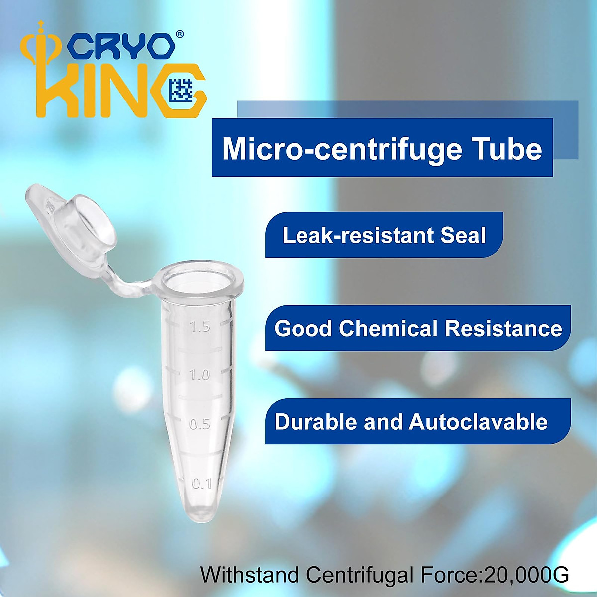 500PCS Biologix 1.5ml Microcentrifuge Tubes with Universal Cap (Non-Safe Lock Cap), Graduated Conical Micro Centrifuge Small Vials Without Leakage for Lab Use, Sample Storage