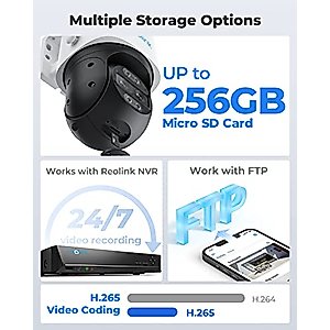 REOLINK 4K Wired WiFi Outdoor Camera, 8MP Dual Lens Security Camera, 360 PTZ Camera w/Auto Tracking, 2.4/5GHz Wi-Fi Smart Person/Vehicle Detection, 6X Hybrid Zoom, Color Night Vision, TrackMix WiFi