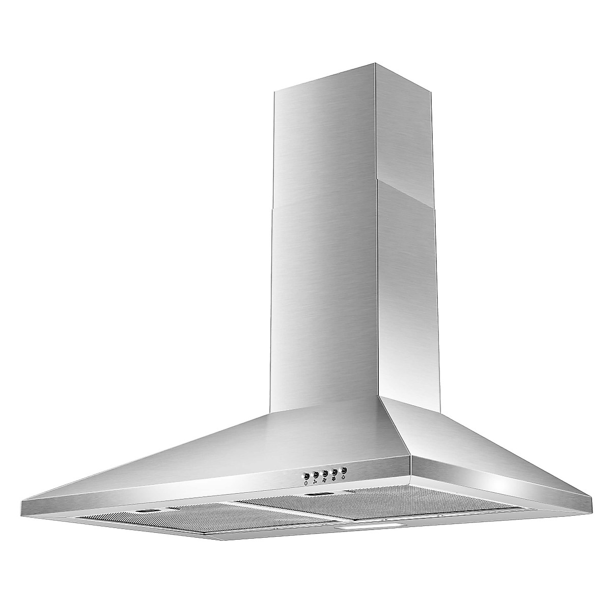 SNDOAS Range Hood 30 inch,Wall Mount Range Hood in Stainless Steel With Ducted/Ductless Convertible,Stove Vent Hood with Aluminum Filters,3 Speed Exhaust Fan,LED Light,Button Control