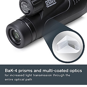 Popular Science by Celestron Outland X 12x50mm Monocular with Tripod, Smartphone Adapter, and Bluetooth remote