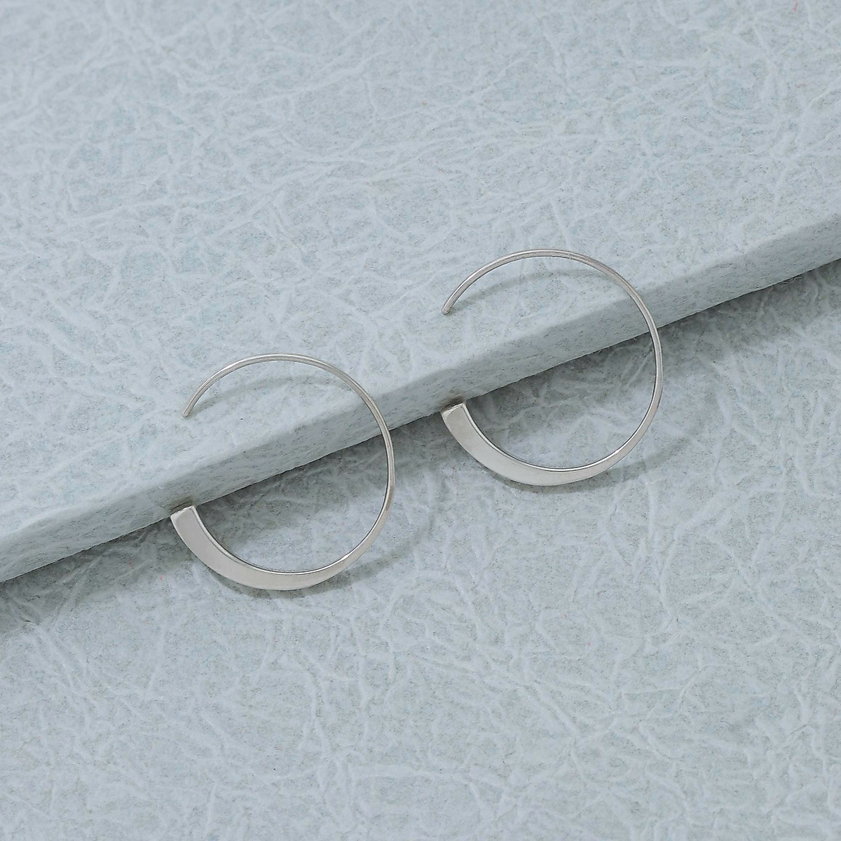 Boma Jewelry Sterling Silver Pull Through Hoop Earrings