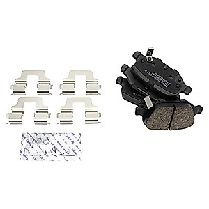 TRQ Front and Rear Brake Pad & Rotor Kit Brake Chemical Kit Brake Pads Brake Rotor Ceramic Solid Premium G-Coated Compatible with 2012-2017 Fiat 500