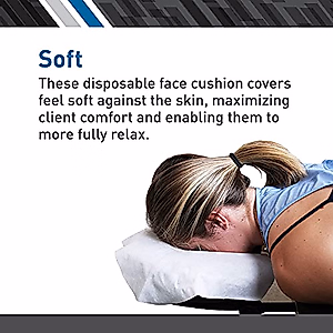 BodyMed Disposable Face Cradle Covers - 1 Pack of 100 Sheets - Medical-Grade, Ultra Soft, Luxurious, Non-Sticking Massage Face Covers/Headrest Covers for Massage Tables & Massage Chairs