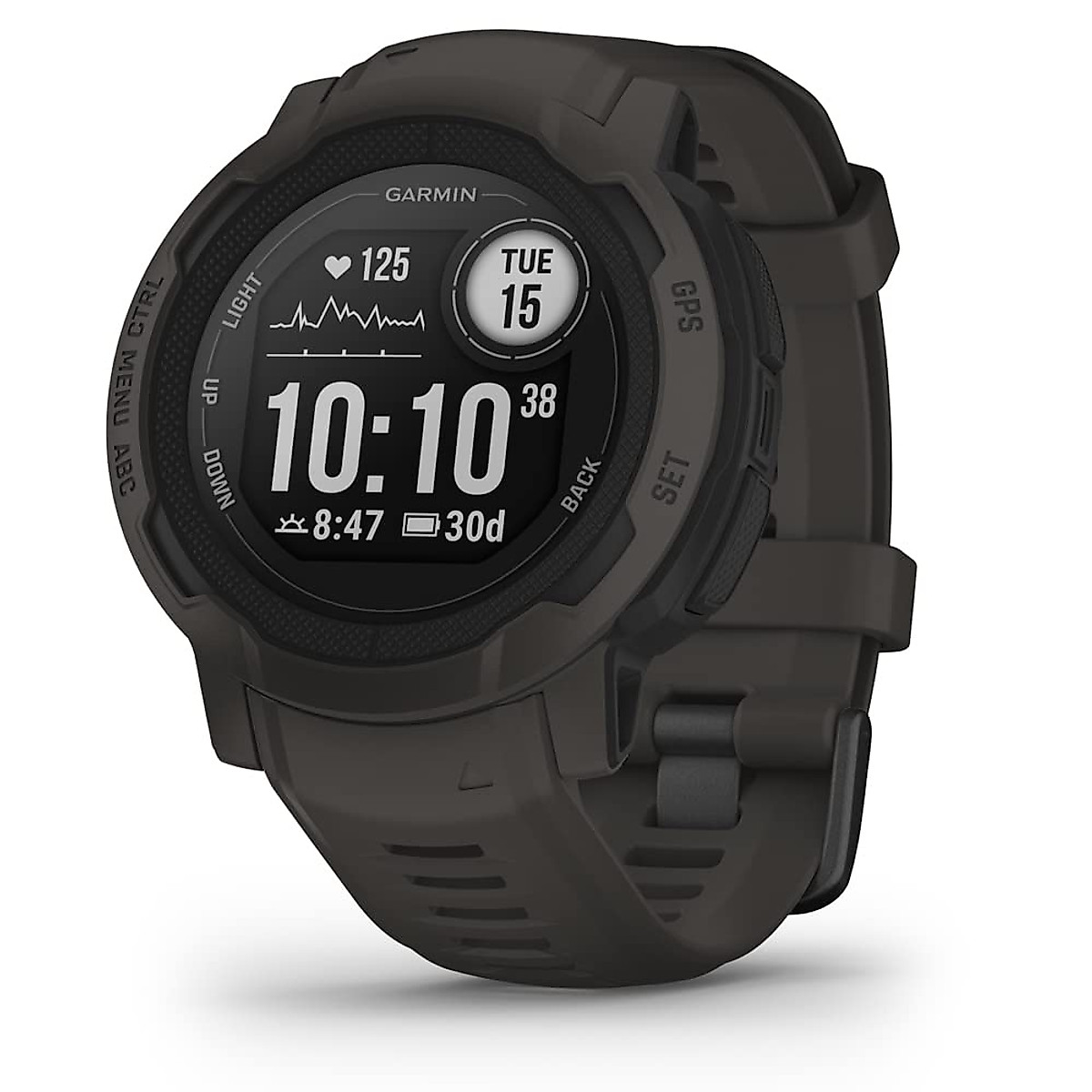 Garmin 010-02563-10 Instinct 2S Rugged Outdoor Smartwatch Graphite Bundle with Premium 2YR CPS Enhanced Protection Pack