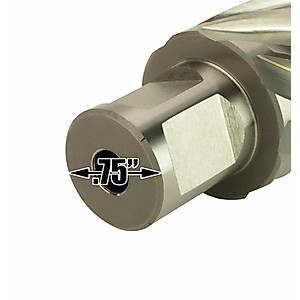 Steel Dragon Tools 1-1/8" x 1" High Speed Steel Annular Cutter with 3/4" Weldon Shank