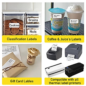 2 x 1 Direct Thermal Laverls, Thermal Name Label Stickers, Thermal Label Stickers, Barcode Label Thermal-1 Roll,1000 Labels