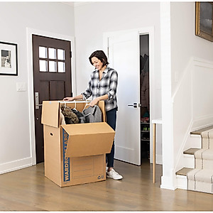 Bankers Box SmoothMove Wardrobe Moving Boxes, Tall, 24 x 24 x 40 Inches, 3 Pack (7711001)