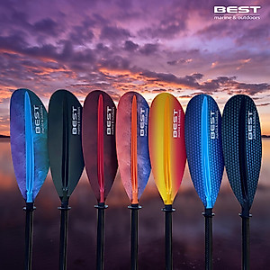Best Marine and Outdoors Kayak Paddle, Carbon Fiber Shaft & Fiberglass Reinforced Polypropylene Blades, 220cm, 234cm, 250cm, Lightweight Kayak Paddles for Adults, Kayak Oar & Accessories
