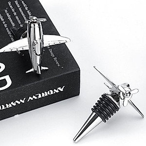 Cabilock 6 pcs Metal Wine metal wine plug wine stopper insert red wine bottle stopper Bottle Stopper Airplane