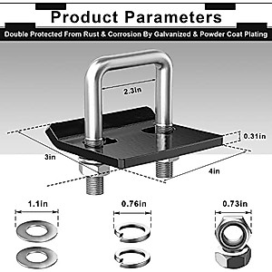 Hitch Tightener for 1.25" and 2" Hitches LIBERRWAY 304 Stainless Steel Hitch Tightener Anti-Rattle Stabilizer Rust-Free Heavy Duty Lock Down Easy Installation Quiet