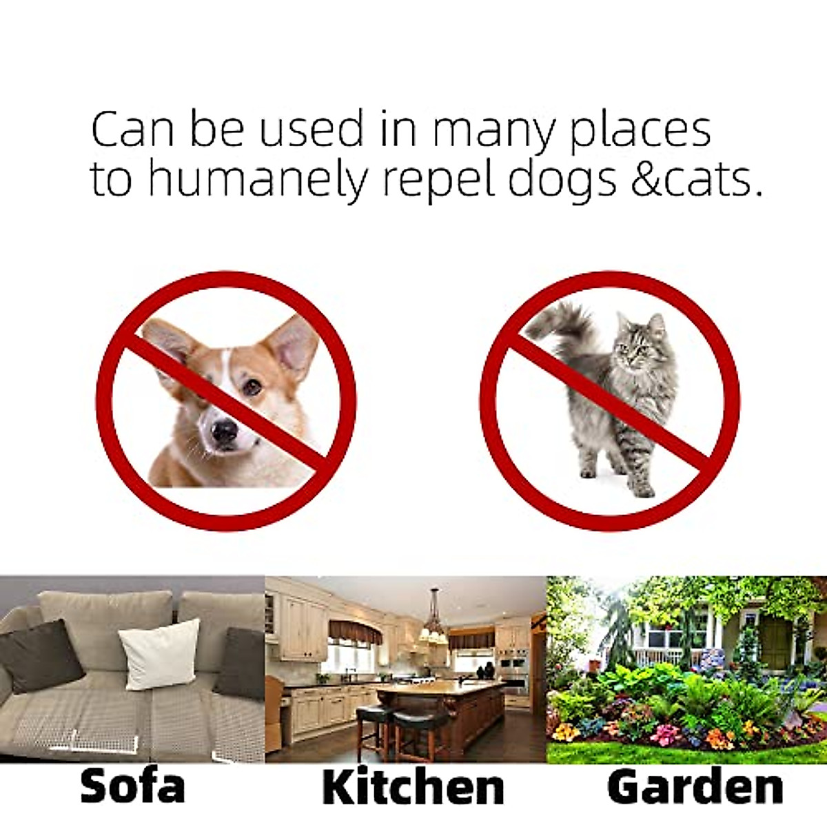 BYTEBAY 16 Pack Cat Deterrent Outdoor Scat Mat for Cats&Dogs, Keep Away Pest Plastic Mats with Spikes,16 x 13 Inches…