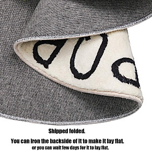 SHACOS Ultra Soft Round ABC Rug 4 Ft Alphabet Rug for Kids Room Play Rug Baby Nursery Rug Educational Playroom Carpet Classroom Rug (4 ft, Beige)