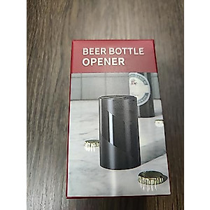 YUDANSI Push Down Bottle Opener, Automatic Beer Bottle Openers, Stainless Steel Instant-no-Cap Mover, Funny Kitchen Gadgets, Beer Accessories, Easter Gifts for Him, Magnetic Corkscrew