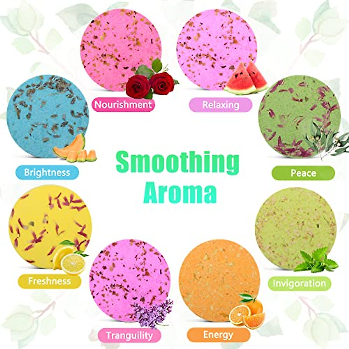 Shower Steamers Aromatherapy Gift Set, Coldairsoap Shower Bombs with Natural Essential Oils, Vaporizing Steam Home SPA Experience, 8 Smells for Self Care and Shower Steamer Halloween Christmas Gifts