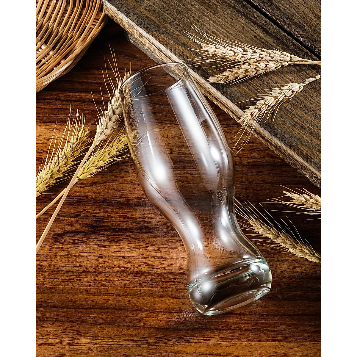 LUXU Craft Beer Glasses Set of 2 Professional IPA Glasses,Lead-Free Crystal Beer Pint Glass,Clear Pilsner Wheat Beer Glasses,Solid Glassware Beer Cup,Classic Beer Gifts for Lager,Ale,Water and Men