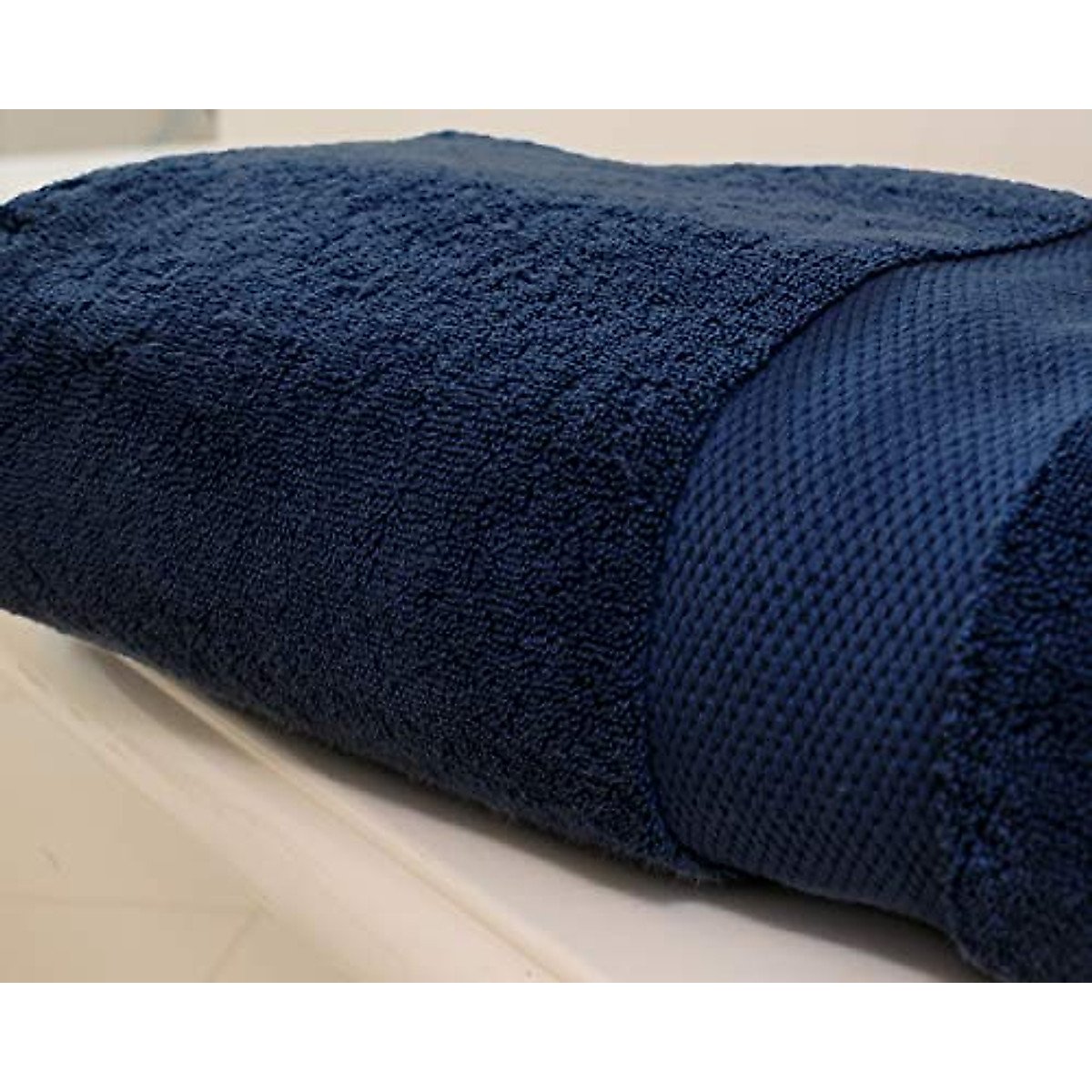 Cotton & Calm Exquisitely Plush and Soft Extra Large Bath Towel (Navy Blue, 35" x 70", Set of 1) Premium 100% Combed Cotton Oversized Luxury Bath Sheet, Pool Towel, Beach Towel