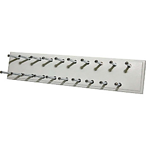 Easy Track Ra1200 Sliding Tie Rack, 20 Hook, White