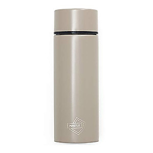 Poketle Personal Insulated Bottle, Small 120ml, Stainless Steel, Lightweight, Beige
