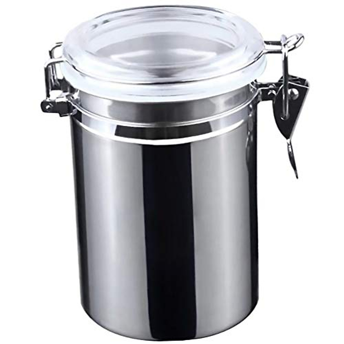 EXCEART Airtight Coffee Container Stainless Steel Container Coffee Beans Storage Vault Coffee Canister Jar 12cm x 17cm