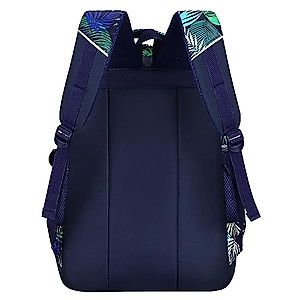 MYGOO Kids Backpack for Boys | Tropical Design Backpack for Teen | Grove Collection | 17" Tall | 24L Capacity | Foliage Black