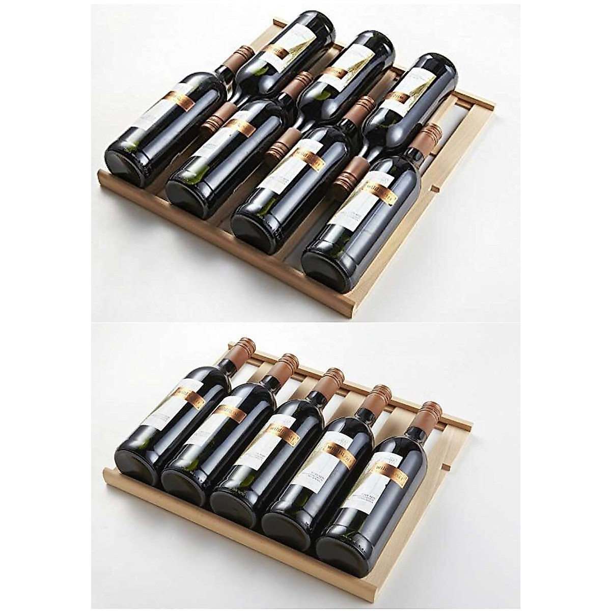 Kalamera 80 Bottle Freestanding Compressor Wine Cooler-Stainless Steel & Black/Single Zone Thermostat with Touch Control/Blue LED Lighting