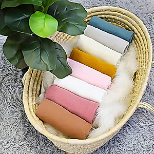 Muslin Baby Lounger Cover, Baby Padded Lounger Cover, Infant Floor Seat Cover, Organic Cotton Removable Slipcover Fits Newborn Lounger for Boys and Girls(Brown)