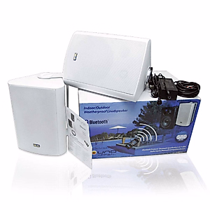 Sound Appeal Wireless Streaming 6.50" Indoor/Outdoor Weatherproof Patio Speakers, Bluetooth Speaker (White - Pair)