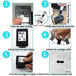 ZL 6PK Universal Refill Ink Kits Suit for Eposn for Canon for HP for Brother for Lexmark for Samsung for Dell All Inkjet Printer 3BK+1C+1M+1Y
