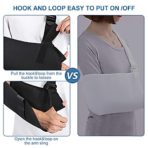 Health Gear Arm Sling, Mesh Arm Support for Adults, Breathable Shoulder Immobilizer Elbow Arm Support for Broken Arm, Wrist, Elbow, Shoulder Injury for Left Right Arm